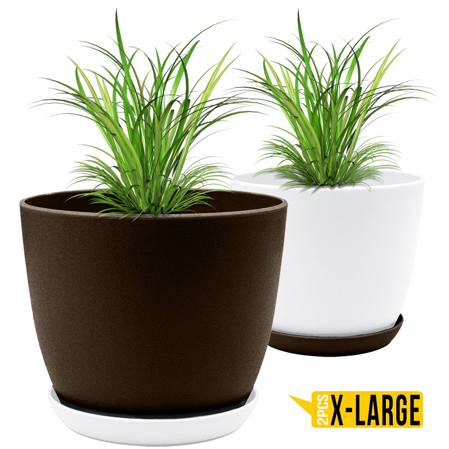 Extra Large Plant Pots with Drainage: Stylish Home Decor Flower Pots i ...